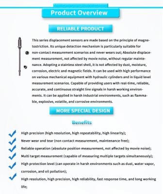 China Lag nauwkeurigheid 10 μm UNIVO Hydraulische cilinder water olie niveau zender UBCZ-1000Y Te koop