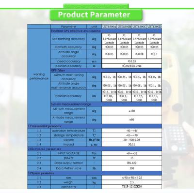 China RS422 Saída UBTS500Y Detecção de trilhos ferroviários Fibra óptica Giroscópio Fibra óptica Sistema integrado de navegação inercial 15W à venda