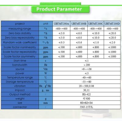 中国 ODM UBTMT200Y 三軸安定プラットフォーム 無人機 飛行制御 MEMS ギロスコップ 霧センサー 販売のため
