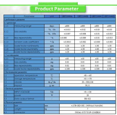 Cina Sistema di riferimento di direzione di navigazione inerziale UBTU1000Y North Seeker Fiber Optic Gyroscope Sensor in vendita