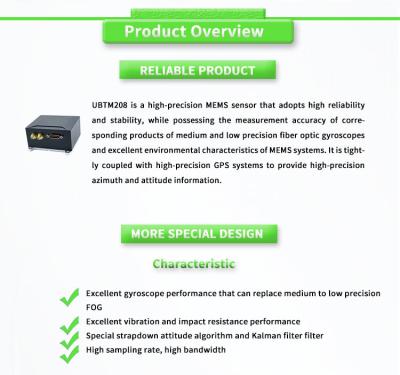 China RS422 Saída UBTM208Y UNIVO Antenna FOG Sistema de navegação com precisão de velocidade de 0,01m/s à venda
