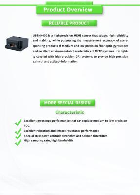 中国 RS422 出力形式 9600-115200 ボード速率 速度精度 0.01m/s UNIVO UBTMH400Y アンテナ 販売のため