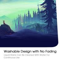 China Rectangular OEM Extended XXL Primary Forest Fox Mouse Pads With Custom Logo Printed for sale