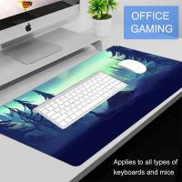 China Rectangular OEM Extended XXL Primary Forest Fox Mouse Pads With Custom Logo Printed for sale