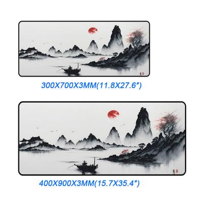中国 プリントされたゴムマウスパッド ランドスケープスタイルのカスタムサイズサブリマーションのための空白マウスパッド 販売のため