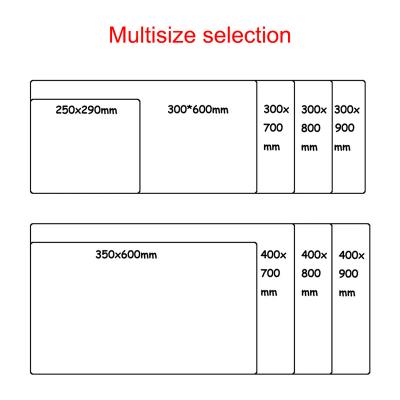 China glad oppervlak 30X80 Cm 400*900Mm Xxl Xxxl aangepaste kleur rubberen muispad voor gamer Te koop