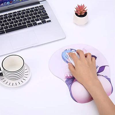 China Water Resistant 260*220*25mm Custom 3D Japan Anime Silicone Mouse Pad with Wrist Rest for sale