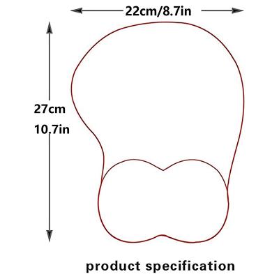China Water Resistant 260*220*25mm Custom 3D Japan Anime Silicone Mouse Pad with Wrist Rest for sale