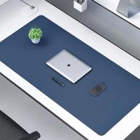 China Leather Non Slip Mouse Pad Simple Desk Protector Mat for Computer Gaming Oval Shape for sale