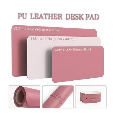 China Stock Products Private Mold Yes Pu Leather Desk Pad Protector Mouse Pad Office Desk Mat for sale