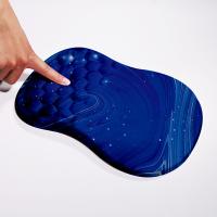 China Rectangular Custom Non-Slip Memory Sponge Mousepad with Wrist Rest Comfortable Ergonomic for sale