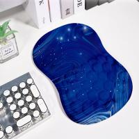 China Rectangular Custom Non-Slip Memory Sponge Mousepad with Wrist Rest Comfortable Ergonomic for sale