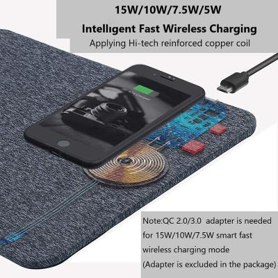 中国 12V/1.25A 出力電圧と電流 複数のデバイス用の無線チャージャーマウスマット 販売のため