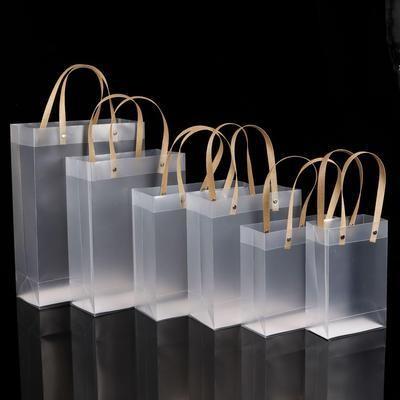 China XYDAN BAG Aktien Transparente PP Kunststoff Geschenke Verpackung Frost Handtasche 100% Eco Organza Einkaufstüte für Kleidung zu verkaufen
