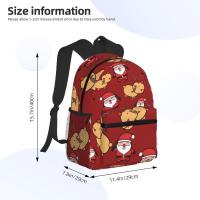China Op maat gemaakt kerstcadeau kinderrugzak 600D polyester capaciteit 20-37 liter schoolzak Te koop