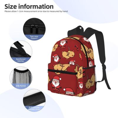 China Op maat gemaakt kerstcadeau kinderrugzak 600D polyester capaciteit 20-37 liter schoolzak Te koop