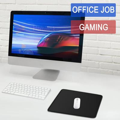 China Molde privado NO personalizado de goma negra Mouse Mat no resbaladizo bordes cosidos para PC y computadora portátil en venta
