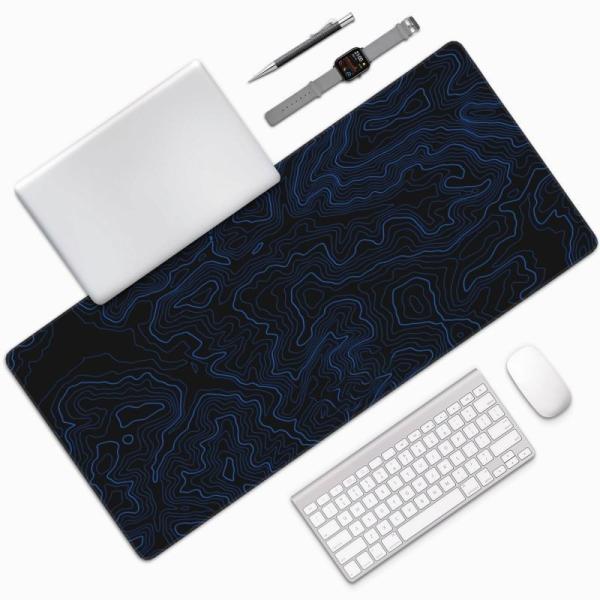 Quality Smooth Surface Custom Blue Line Design Mouse Pad for Computer Accessories Sublimation for sale