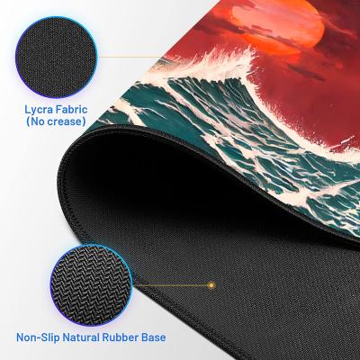 Cina Mousepad in onda antiscivolo Eco-friendly Custom gaming Mousepad personalizzati per scrivania in vendita