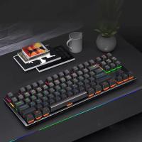 China 87-Key Customized Mechanical Keyboard with Red Axis and Multi Keys Anti-Ghosting for sale