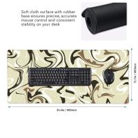 China Smooth Surface 900*400*3mm Abstract Strata Liquid Fluid Pattern Mouse Pad With Lock Edge for sale