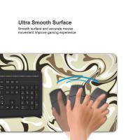 China Smooth Surface 900*400*3mm Abstract Strata Liquid Fluid Pattern Mouse Pad With Lock Edge for sale