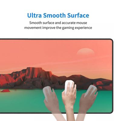 China Large Size Gaming Desk Mat Waterproof Custom Logo Mouse Pad with Anti-Slip Rubber Base for sale