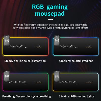 China Custom Logo 900*400*3mm Gaming Qi 15W Fast Wireless Charging Mouse Pad for iPhone 14 for sale
