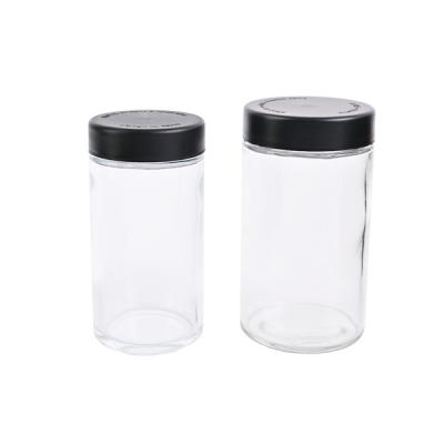 Китай Smooth Matte White Glass Jar Black Cap 6oz CR Glass Jar With Lid Child Resistant продается
