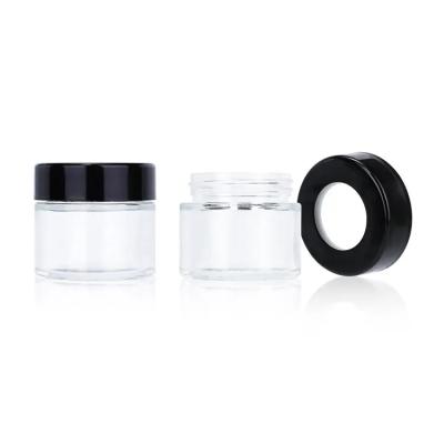 Cina Fabbrica di stampa di logo resistente ai bambini vaso di fiore 3.5g vetro trasparente vaso di fiore con coperchio di vetro ingrandimento in vendita