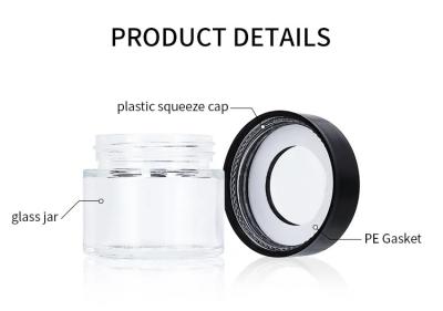Cina Custom Clear Magnifying Spice Airtight Glass Jar 2oz 3oz 4oz With Child Resistant Lid in vendita