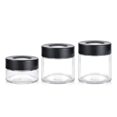 Cina Custom Clear Magnifying Spice Airtight Glass Jar 2oz 3oz 4oz With Child Resistant Lid in vendita