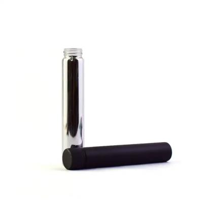 Cina Child Proof Cr Lid Galvanizing Electroplating Gold Sliver Color Glass Tube With Labels For Pre-Roll in vendita