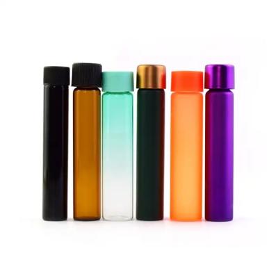 Cina Child Proof Cr Lid Galvanizing Electroplating Gold Sliver Color Glass Tube With Labels For Pre-Roll in vendita
