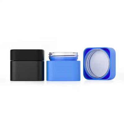 Cina 2oz 3oz 4oz vasetto cubo con tappo a prova di bambino 60ml 90ml 120ml antiodore nero opaco in vendita