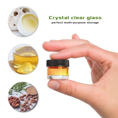 Cina Contenitore in vetro da 5 ml con coperchio nero in vendita