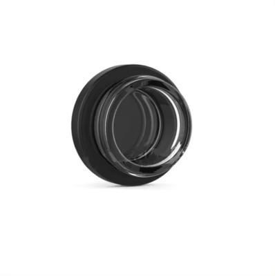 Cina Logo di stampa 3D Vetro nero opaco Contenitori di concentrato con coperchio di materiale plastico in vendita