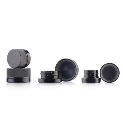 Cina 5 ml di spessore nero protezione UV piccoli barattoli di vetro con coperchio 5 ml 7 ml 9 ml barattoli di concentrato a prova di bambini in vendita