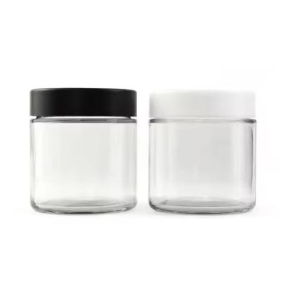 Cina Glass Bottle Supplier Clear 1oz 2oz 3oz Glass Bottle Child Resistant Cap Airtight Smell Proof Container in vendita