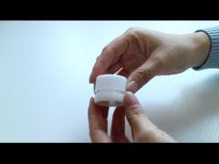 White CR Lid 5ml Glass Concentrate Container