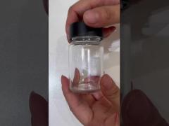 Glass Child Resistant Jar With Clear White Black Smell Proof Cap