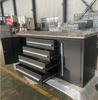 Cina Cassa utensili da garage a ruote con cassetti di metallo e armadietto opzionale in vendita