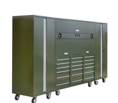 China Garage Work Bench Tool Chest Hutch with Metal Tool Cabinet and Trolley Storage Chest for sale