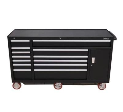 China Multi-Purpose Tool Storage Cabinet 72-Drawer Black Chest with Stainless Steel Handles for sale