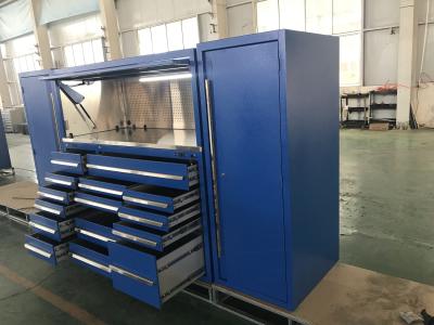 China Werkplaats Gereedschapskast op wielen Rollende opslaggereedschap Garagekast met zware werkzaamheden Te koop