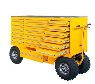 China ODM soportado de acero de trabajo pesado gabinete de almacenamiento de herramientas de carro con colchoneta de cajón opcional en venta
