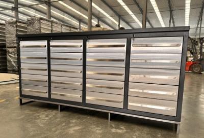 China Bancada de trabalho de garagem com gavetas e suporte de personalização Aço laminado a frio pesado à venda