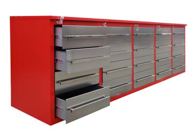 Cina Acceptabile OEM ODM Acciaio laminato a freddo 20 cassetti utensili per garage workshop in vendita