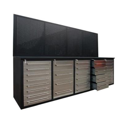 China Ferramentas de loja de garagem Metal pesado Husky 72 Bancada de trabalho com 33 gavetas e pegboard à venda