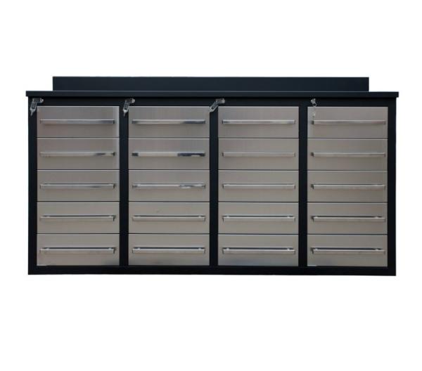 Customized Support Cold Rolled Steel Tool Cabinet Workshop Red Black Modular Workbench